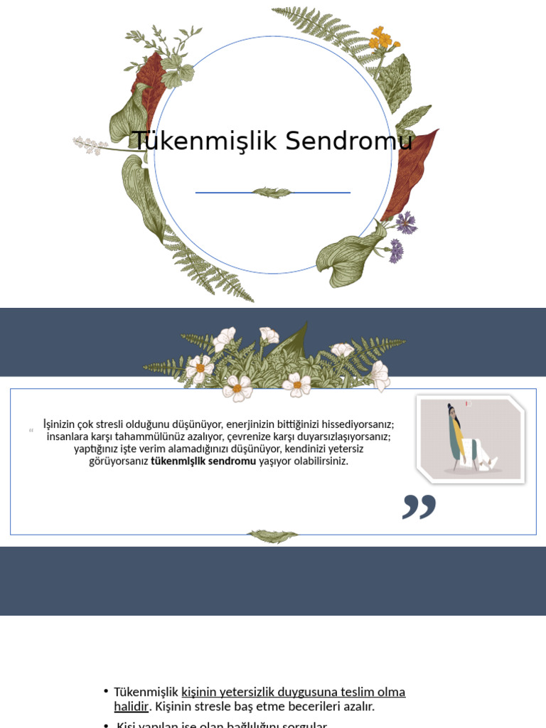 Tükenmişlik Sendromu Sunumu v1 | PDF