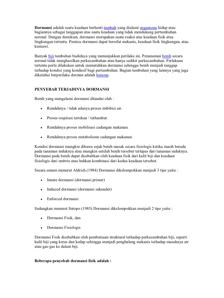 Dormansi | PDF