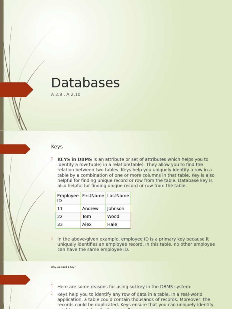 Databases 4 | PDF