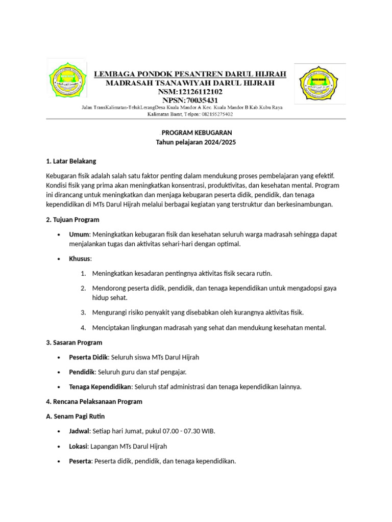 14.1. Program Kebugaran | PDF