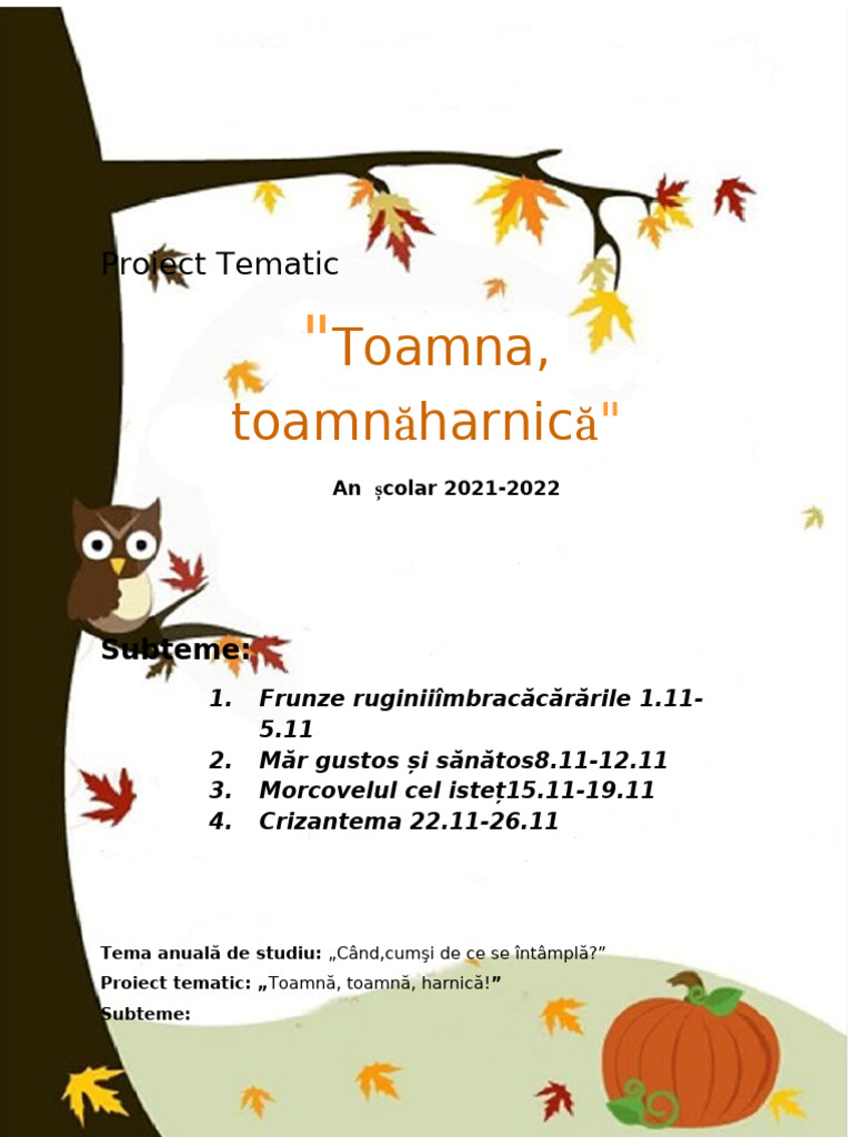 P T Toamna | PDF