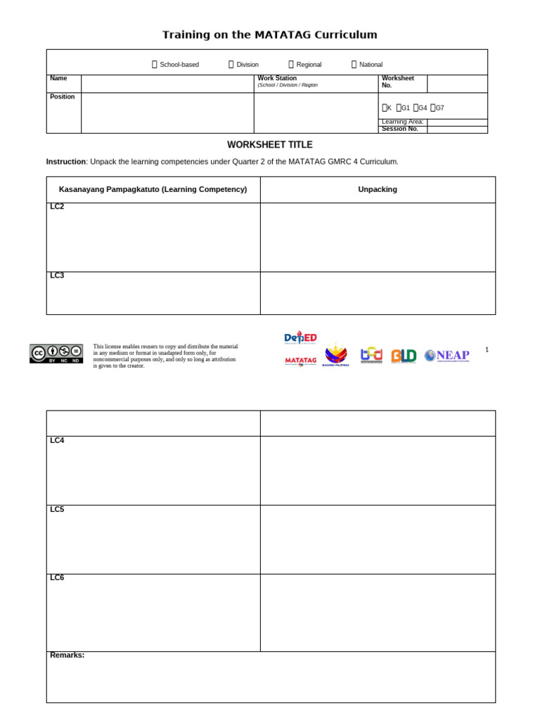 Worksheet_GMRC4 | PDF