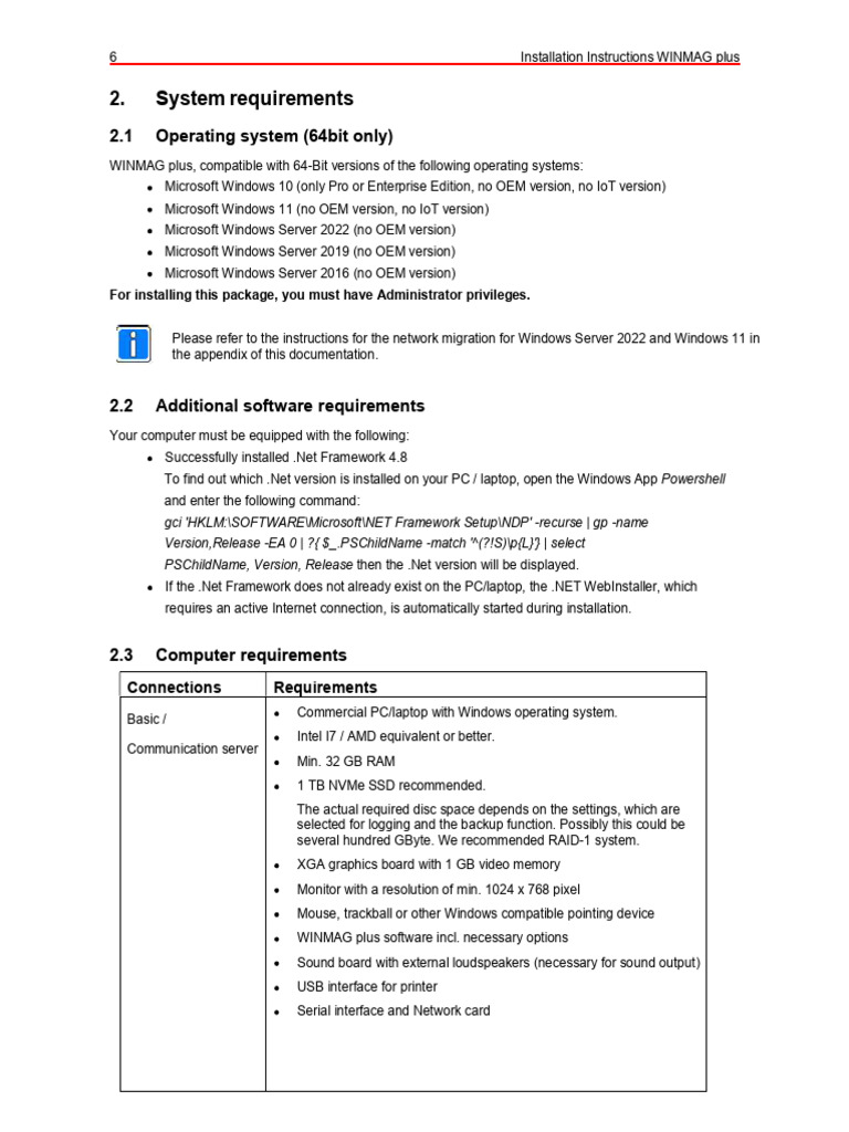 WINMAG System Requirements | PDF
