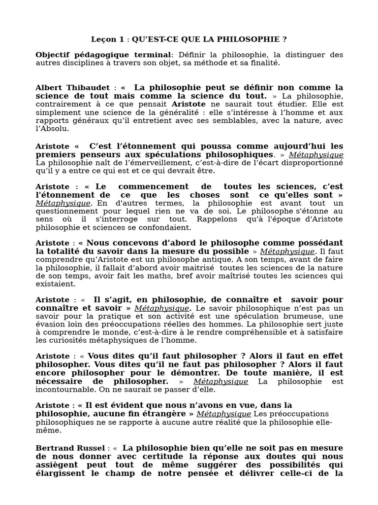 LES CITATIONS Philo TOME 1 | PDF