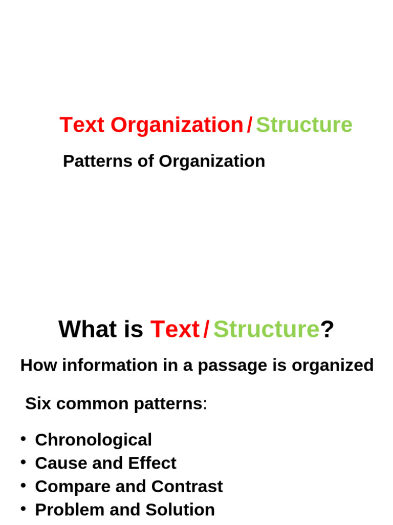 Text Structure Lesson 2 | PDF