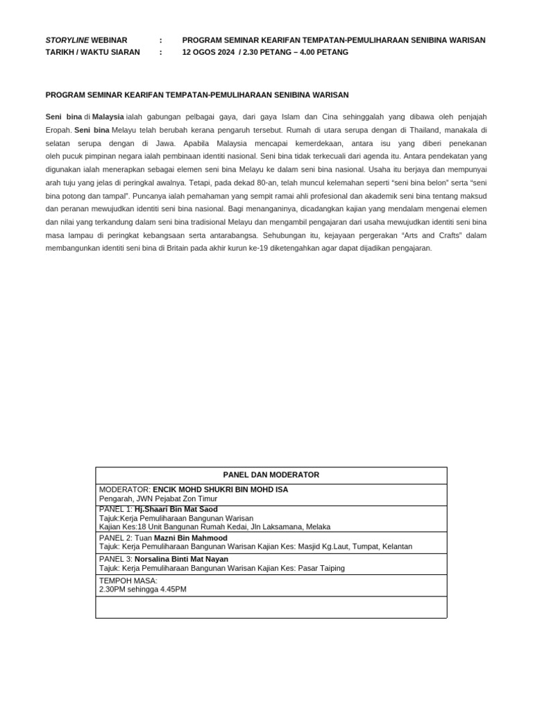 Skrip Moderator Senibina | PDF