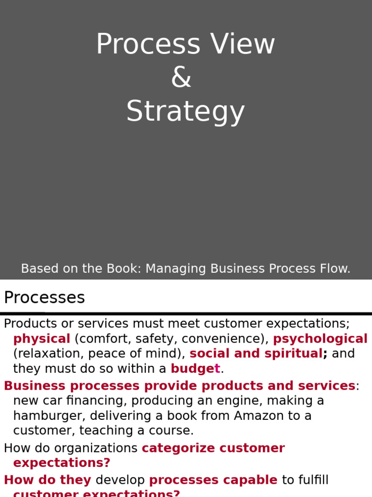 Introduction to process views and strategy -Part1 | PDF
