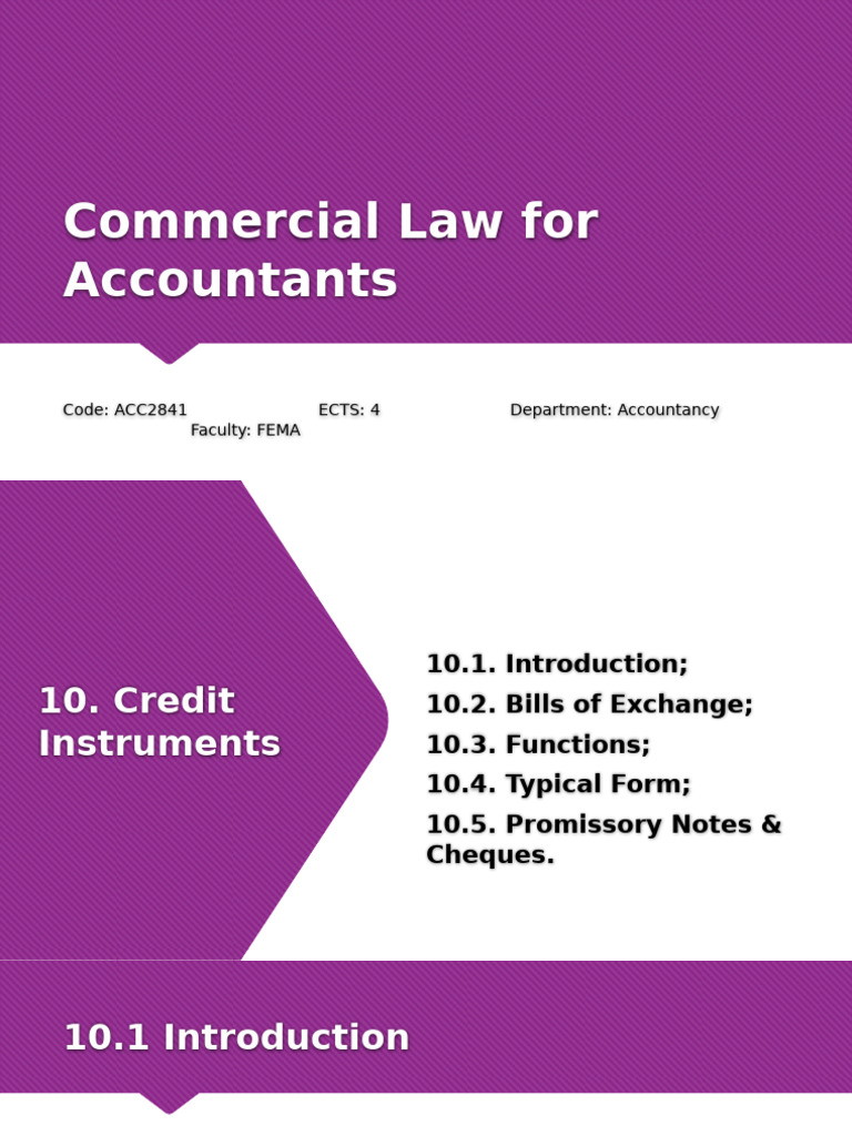 10 Credit Instruments - Notes | PDF