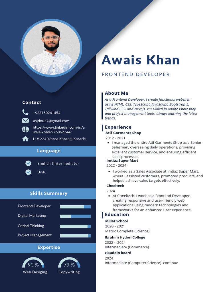 Awais Khan CV | PDF