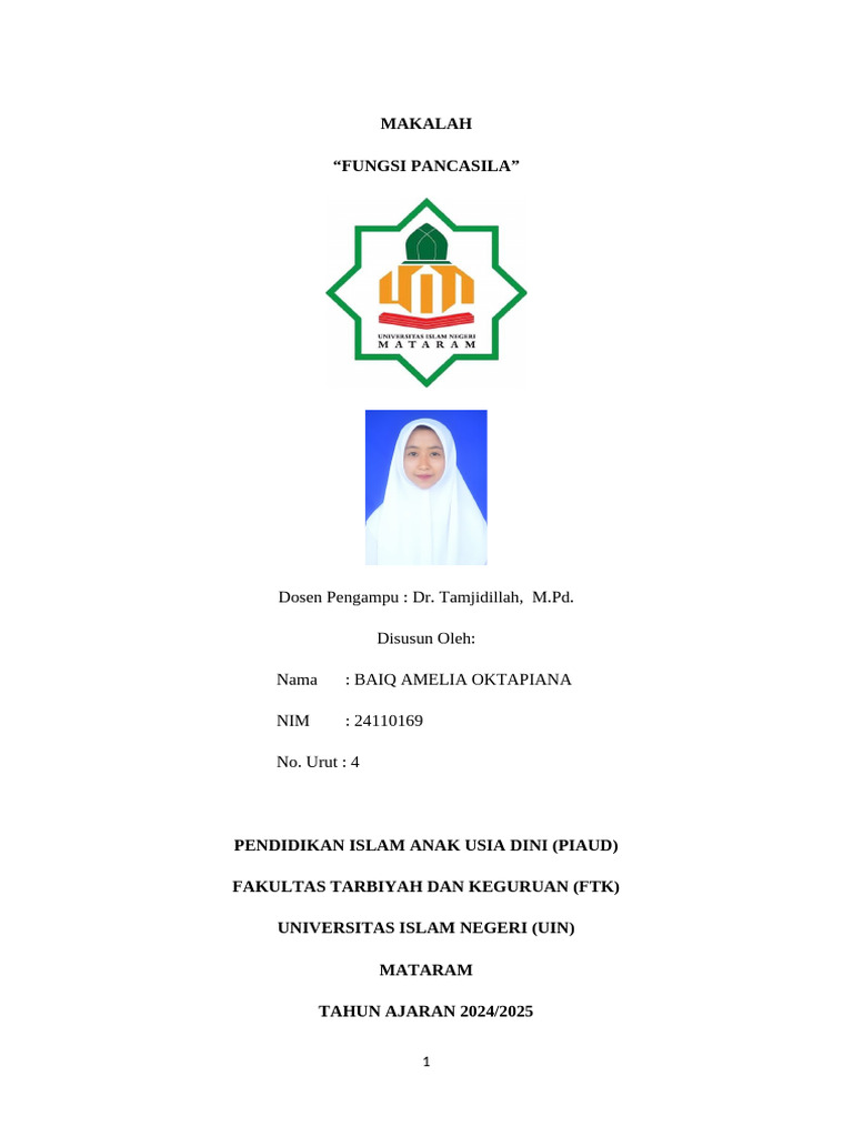 Tugas Individu 2 (Makalah Pancasila Individu Bq. Amel) | PDF