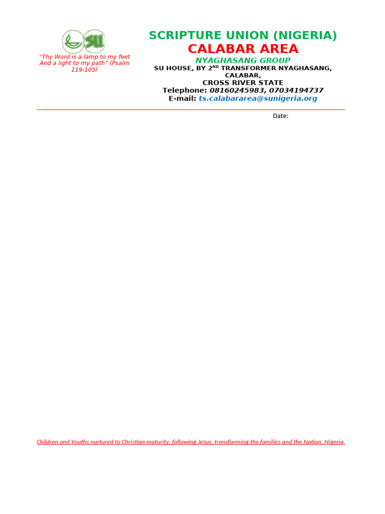 SU Nyagahsang Letter Head | PDF