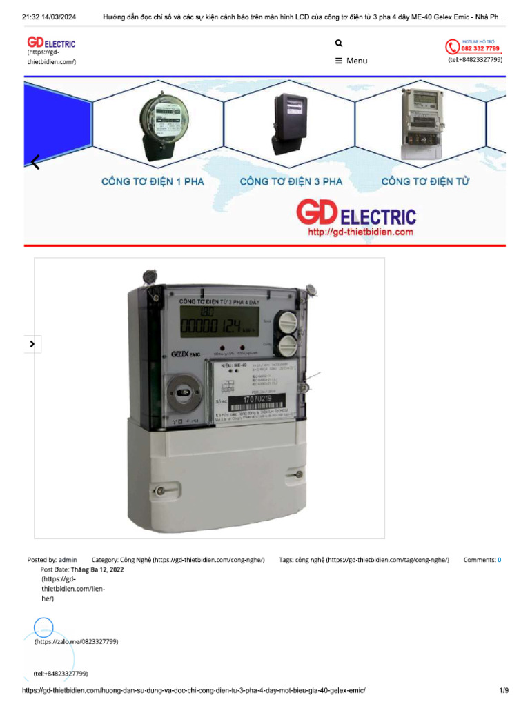 công tơ điện ME-40 EMIC | PDF