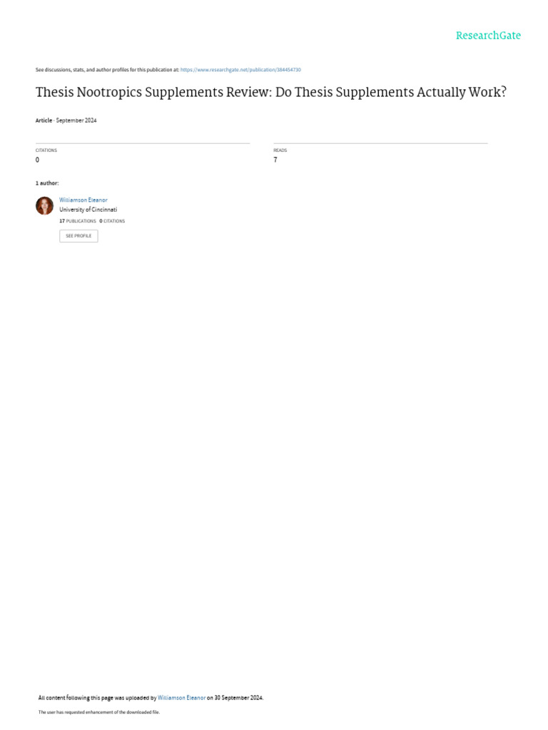 Thesis Nootropics Supplements Review: Do Thesis Supplements Actually ...