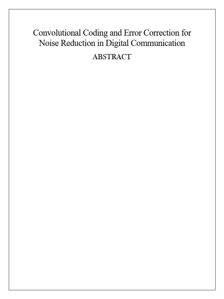 Convolutional Coding and Error Correction | PDF | Data Transmission | Applied Mathematics