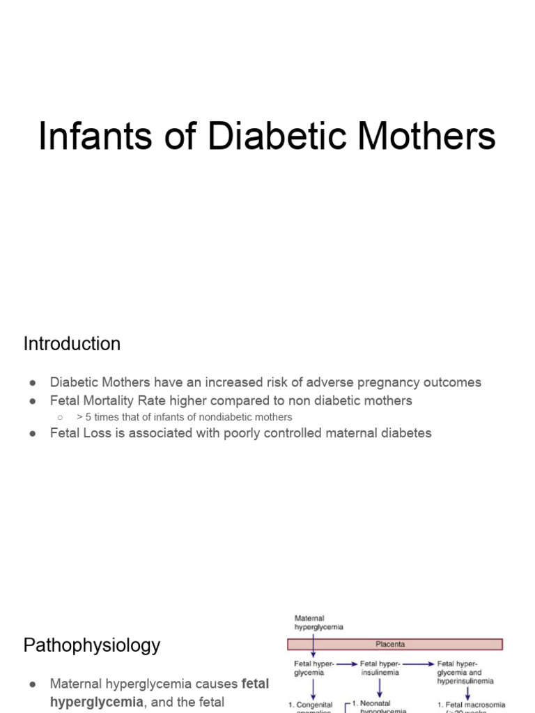 Infants of Diabetic Mothers | PDF