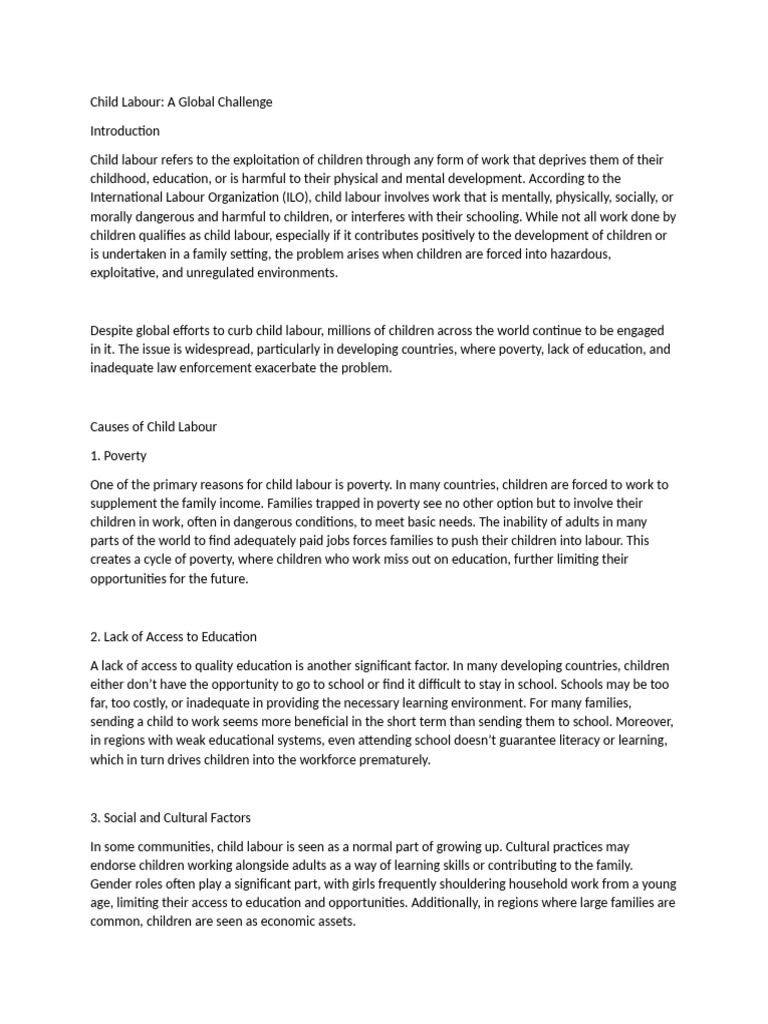 Child Labour | PDF