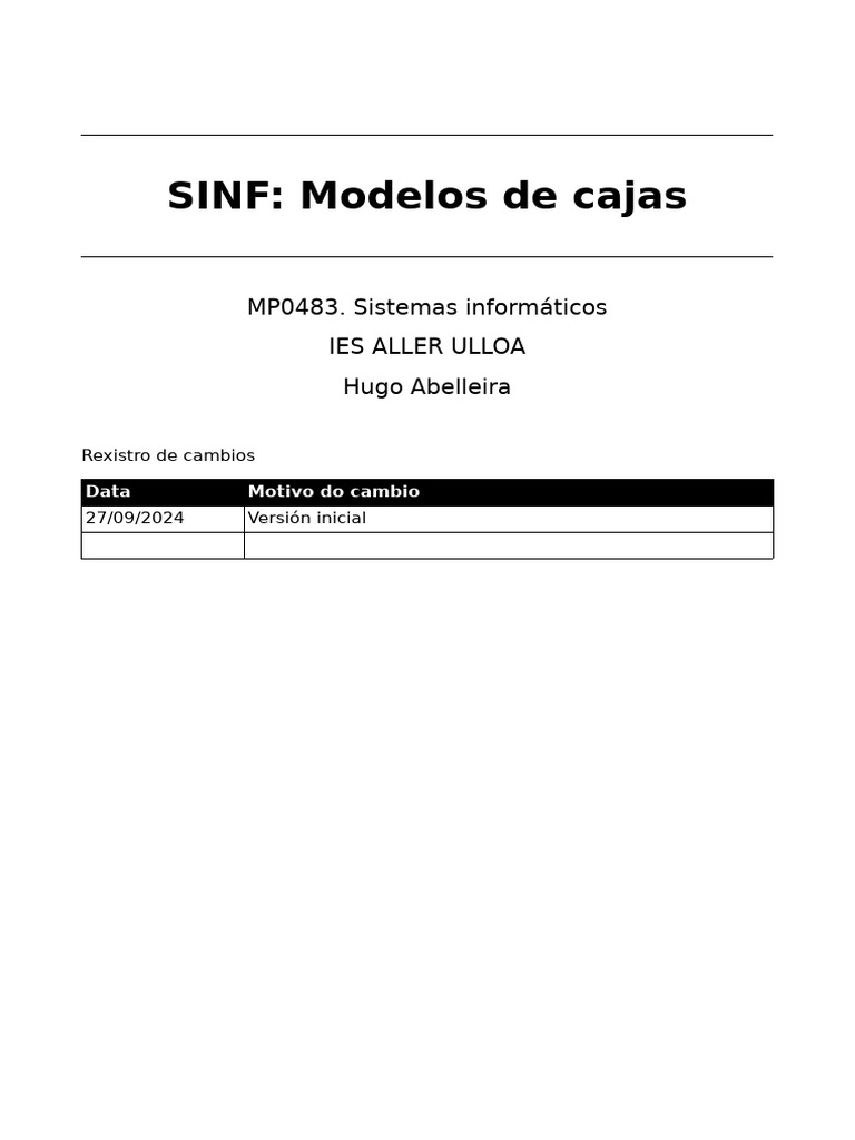 Modelos de Caja | PDF