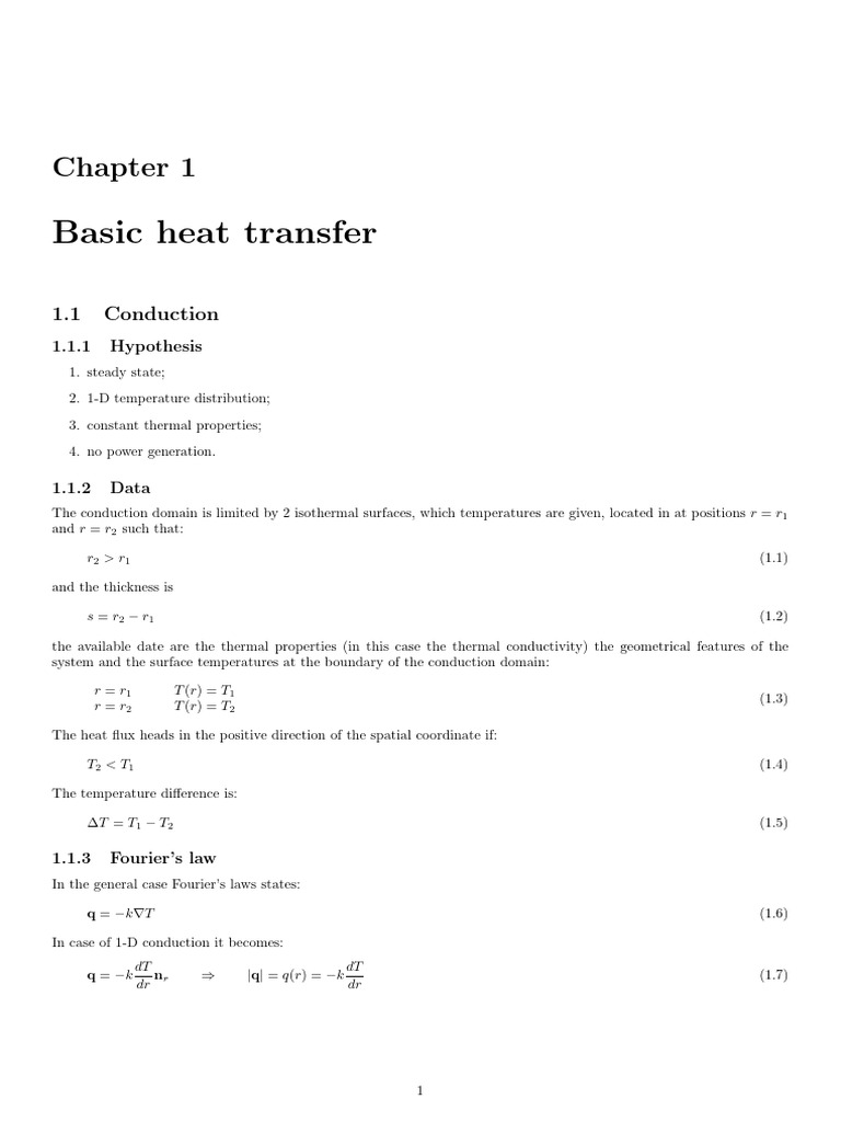 Review of Basic Heat Transfer | PDF