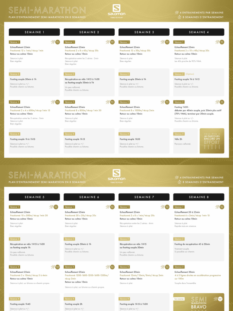 Plan Entrainement Semi-Marathon | PDF