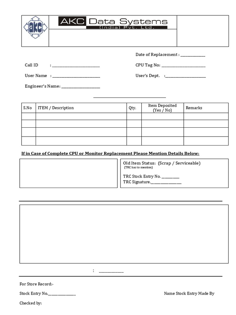 Part Requisition Form | PDF