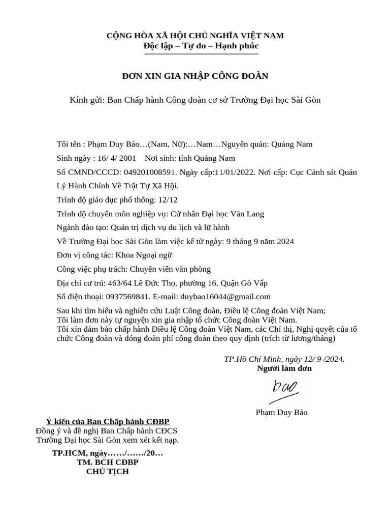 2024-Don Gia Nhap Cong Doan | PDF