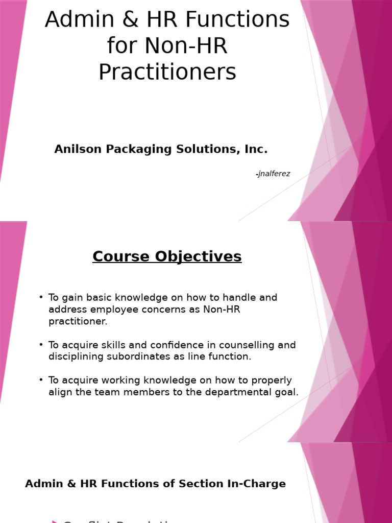 Admin & HR Functions For Non-HR Practitioners | PDF