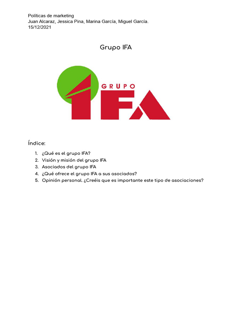 Grupo Ifa | PDF