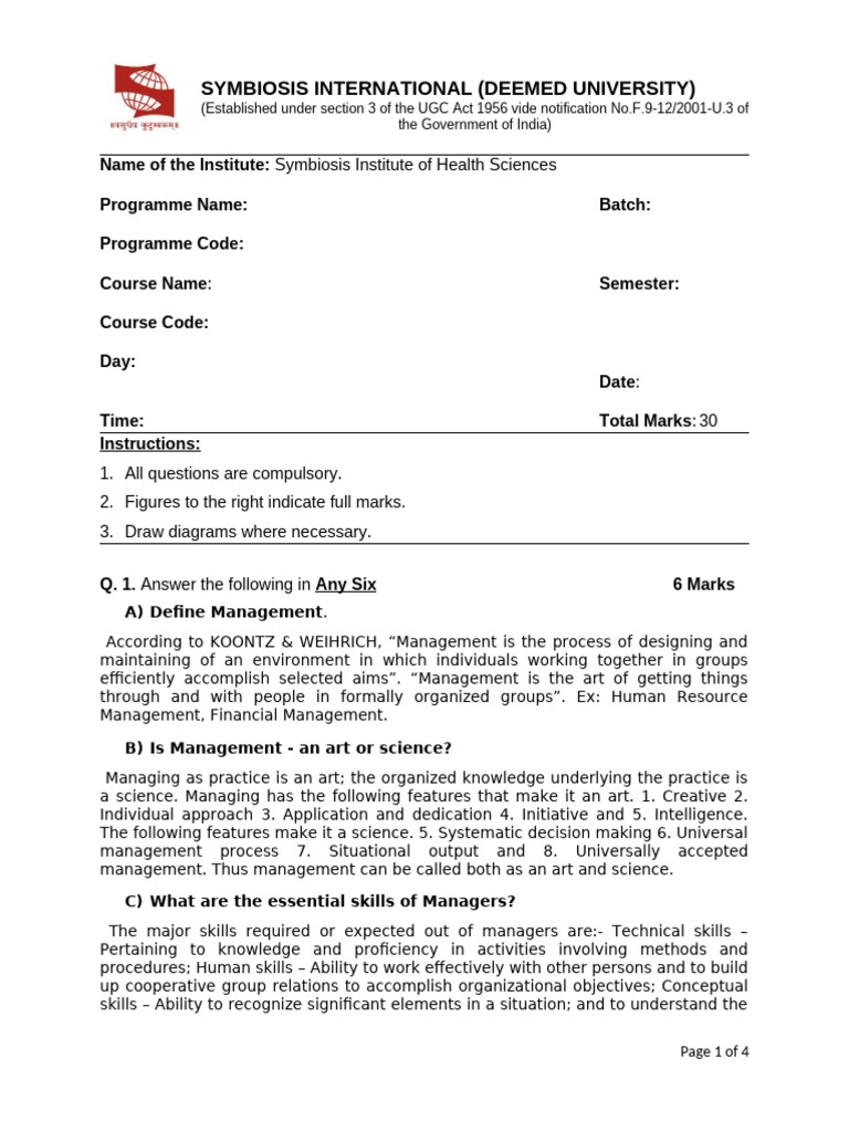 30 Marks QP-PPM | PDF