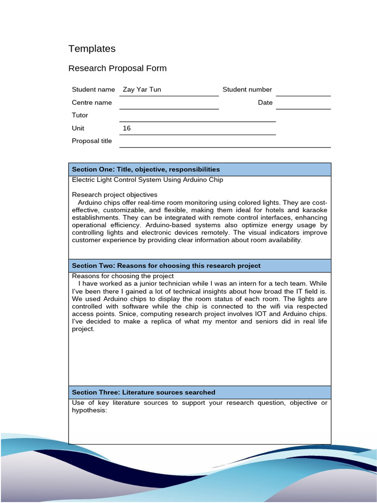 Research Proposal Form Template | PDF