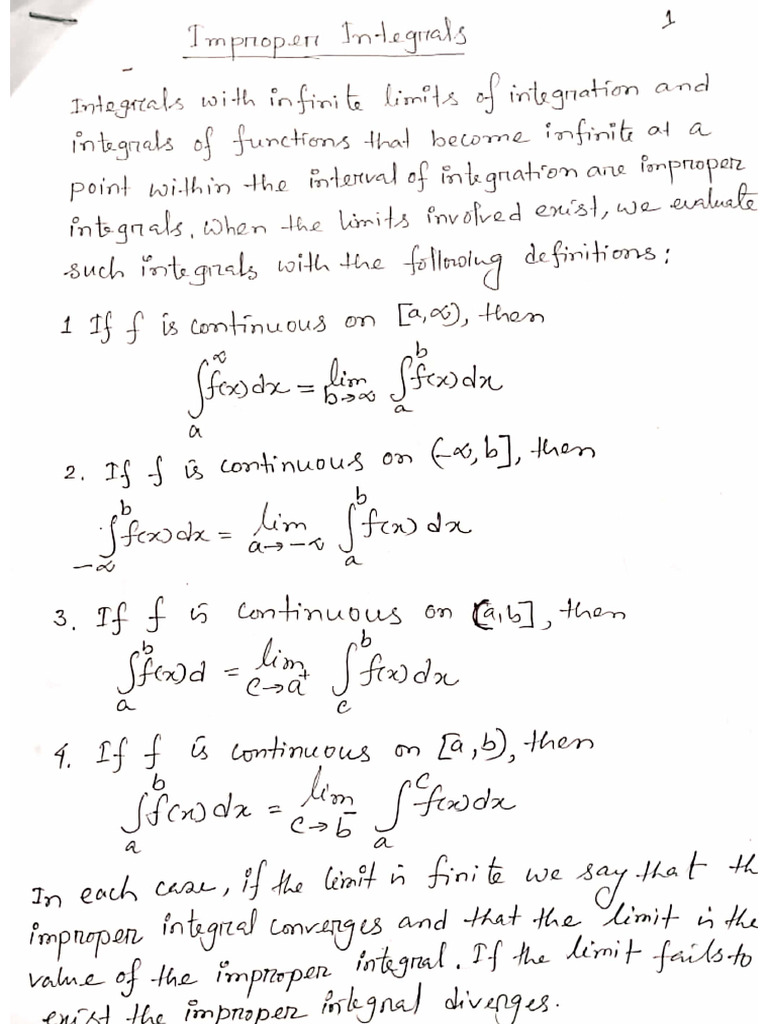 Improper Integral | PDF