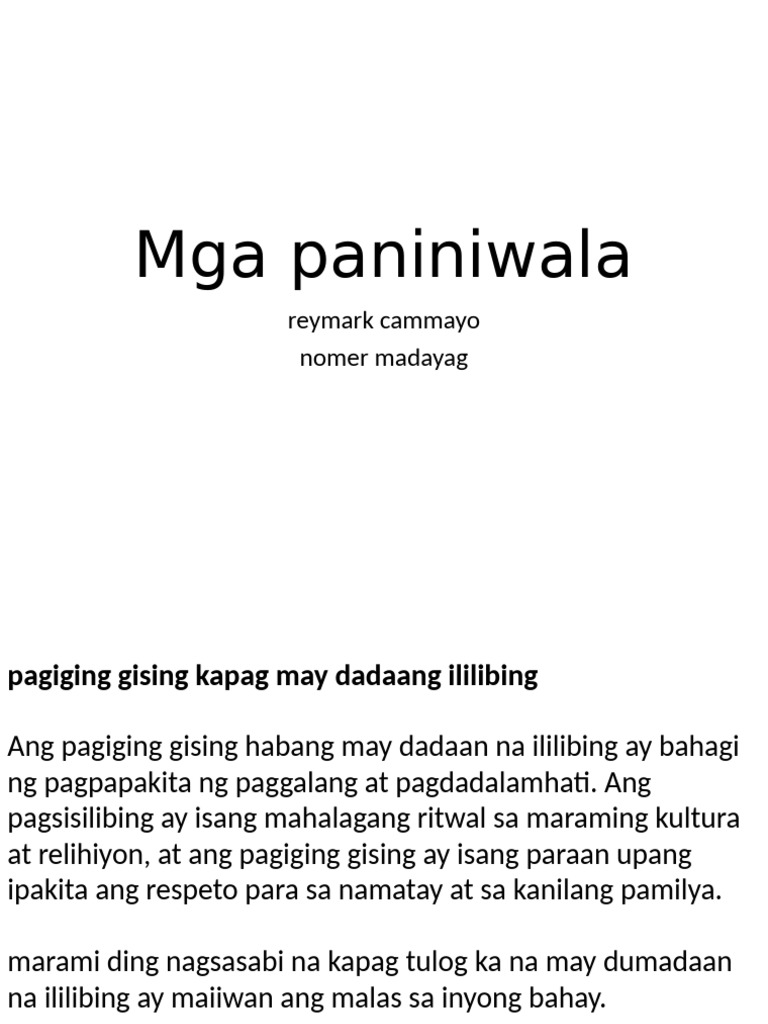 Mga Paniniwala | PDF