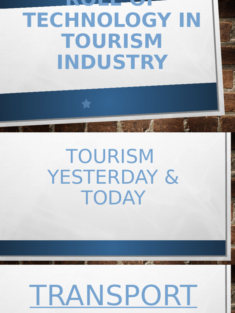 Role of Technology in Tourism Industry2 | PDF
