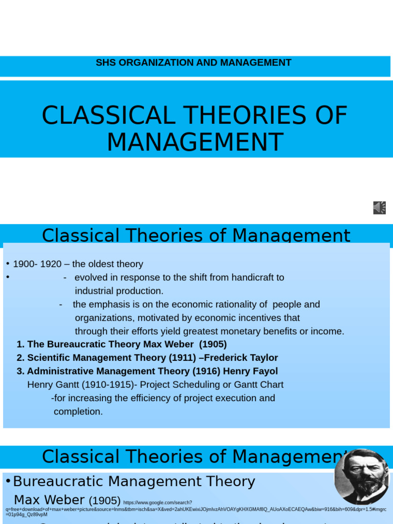 Classical Theories of Management | PDF