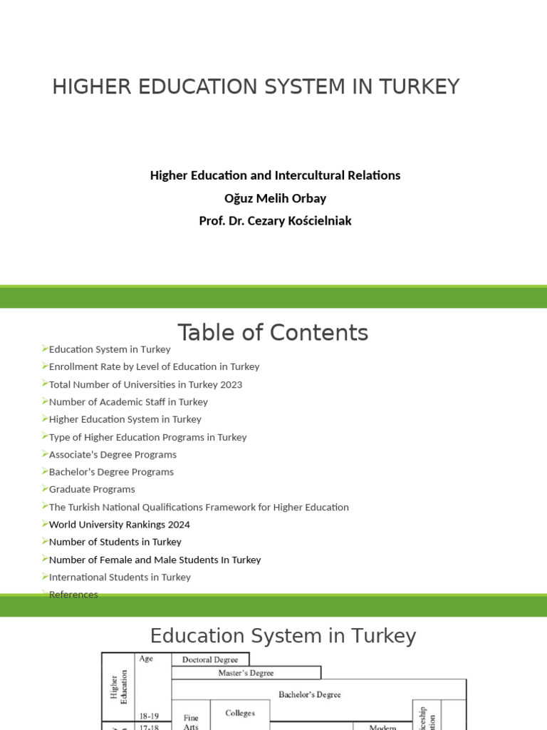 Higher Education System in Turkey | PDF