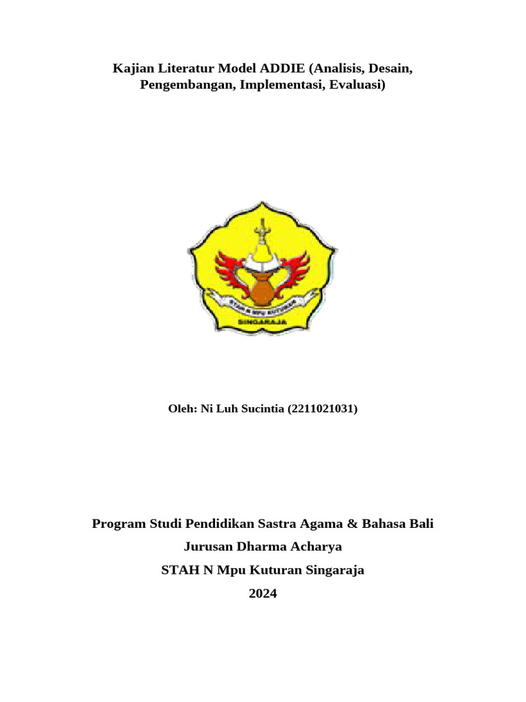 Kajian Literatur Model ADDIE | PDF