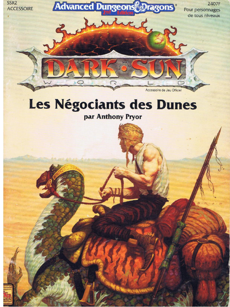 AD&D 2 - Dark Sun - Les Négociants Des Dunes | PDF