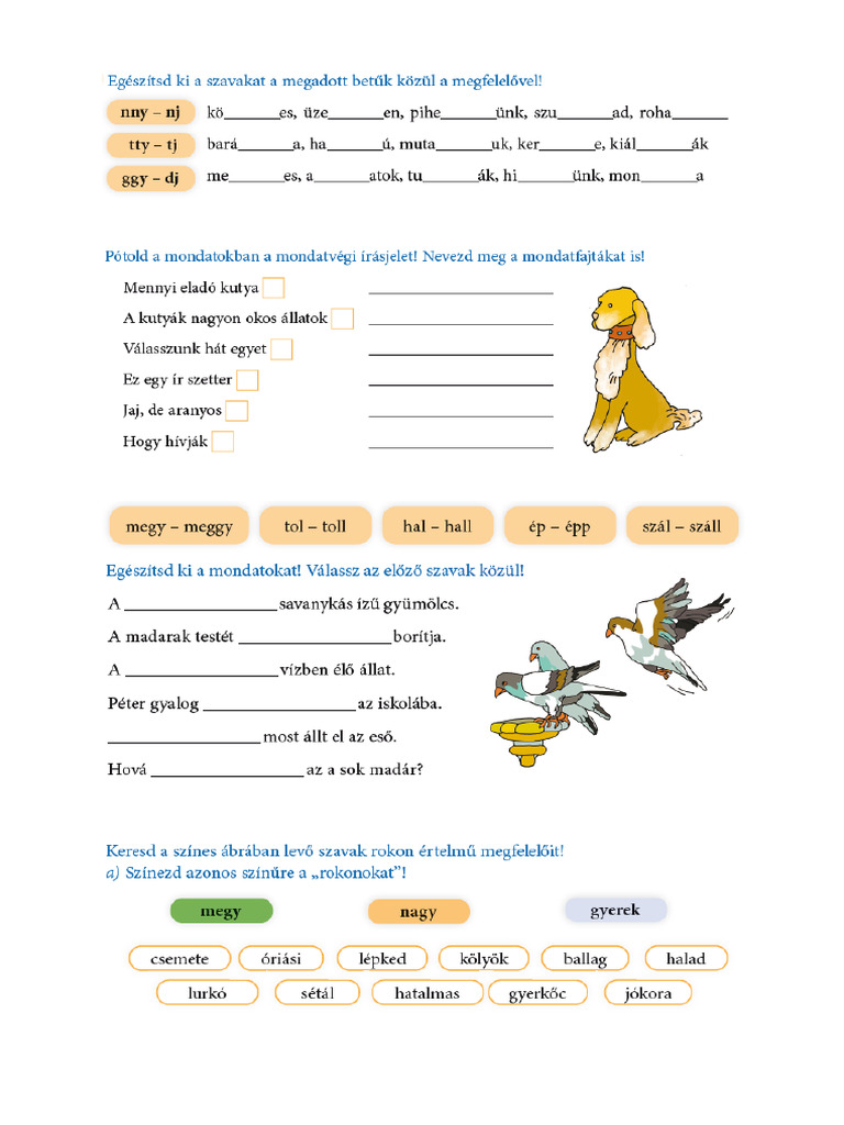 Nyelvtan Gyakorló 3. Osztály | PDF