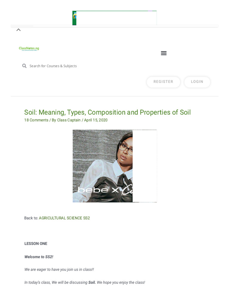 Soil - Meaning, Types, Composition and Properties of Soil - ClassNotes ...