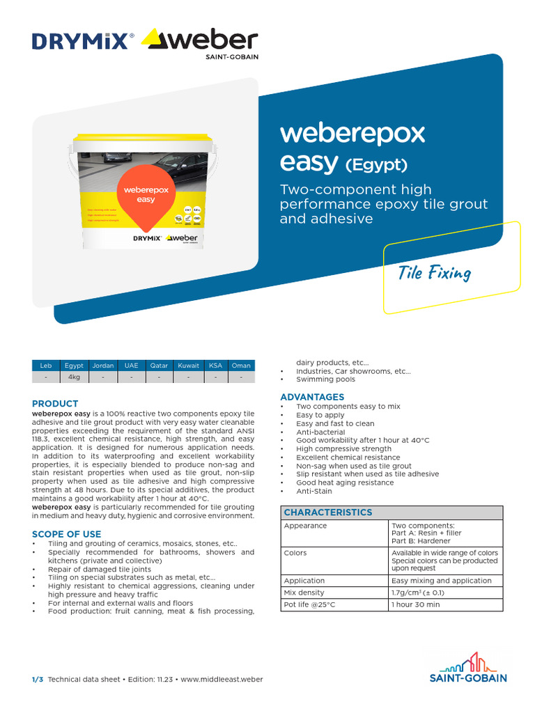 TDS Weberepox Easy-Egypt | PDF