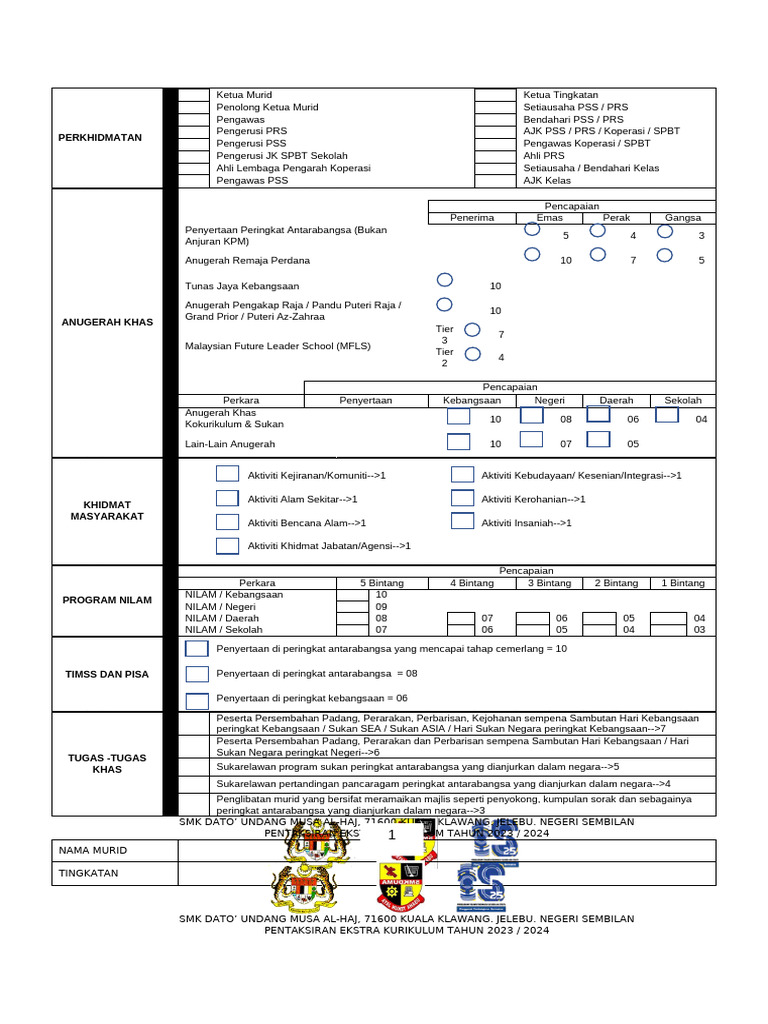2023 ekstra template borang | PDF