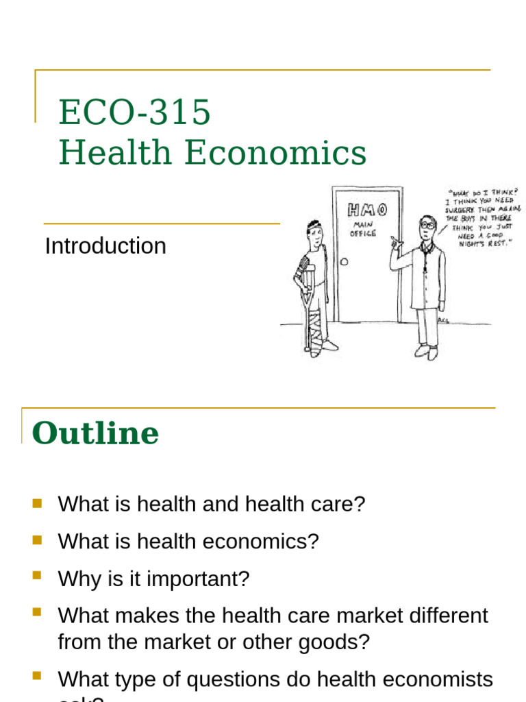 Health Economics - 315 - L1 | PDF