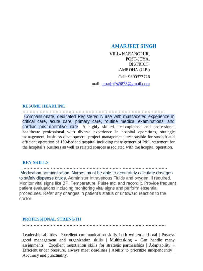 2024 Amarjeet Resum | PDF