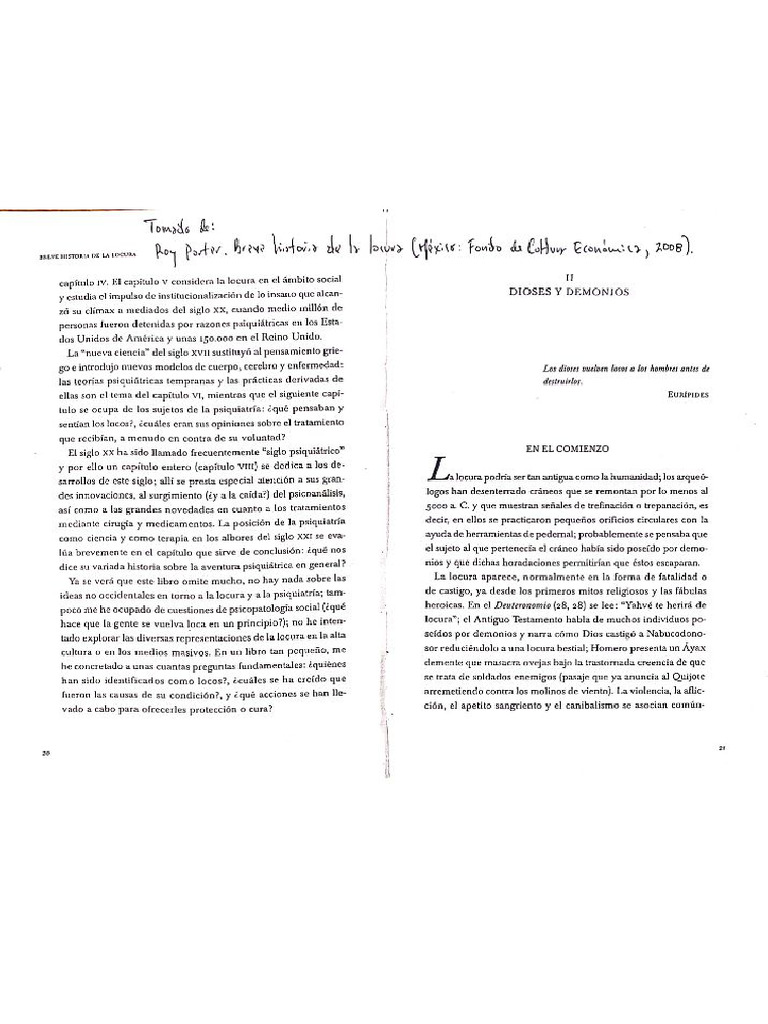 Roy Porter, Dioses y Demonios | PDF