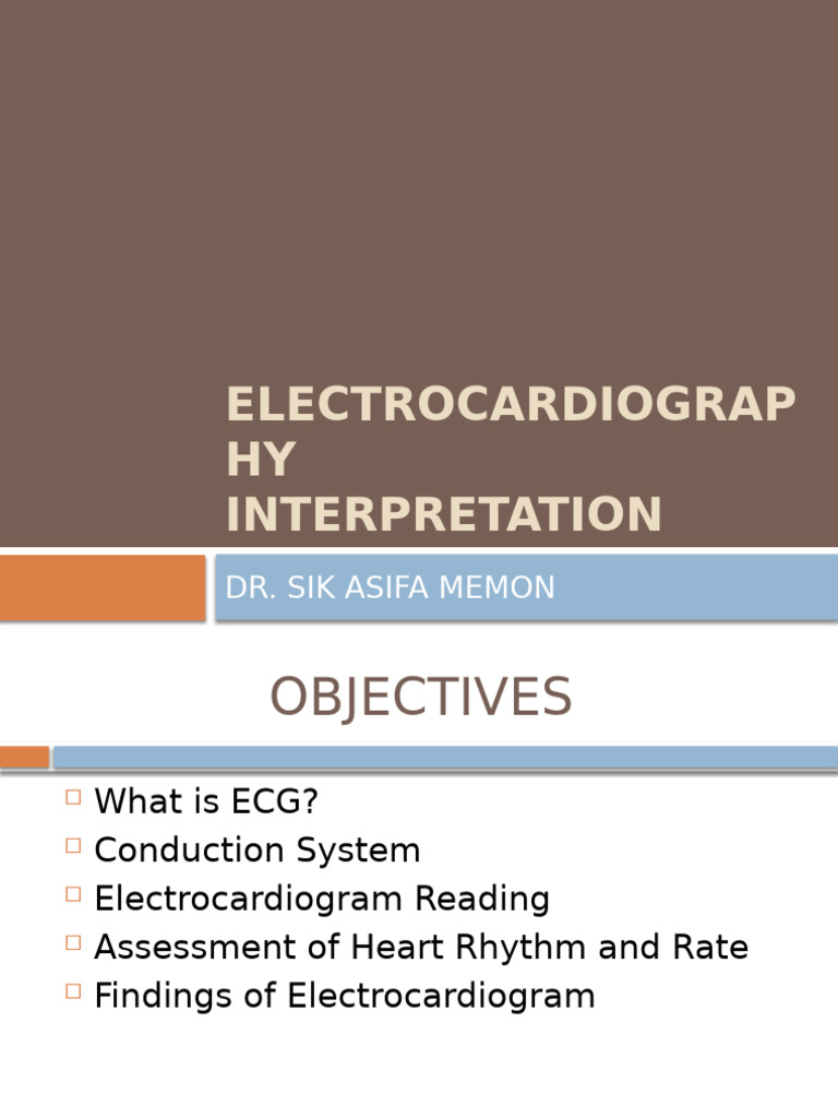 Electrocardiography (Ecg) 1 | PDF