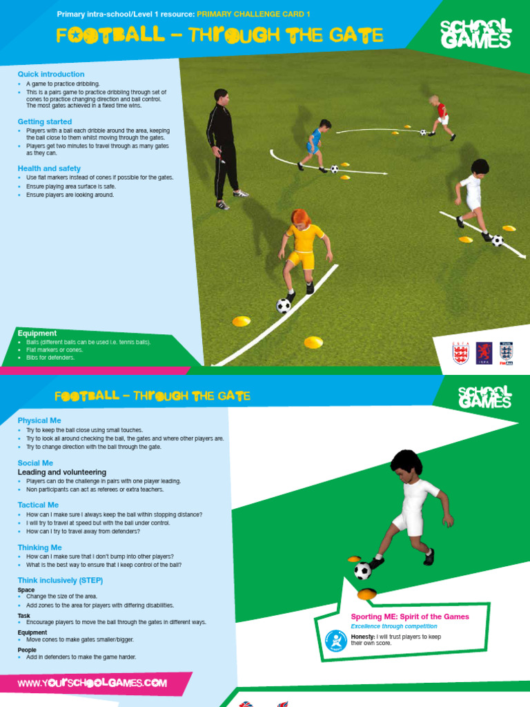 Football_Primary_Intra_Challenge_cards_2020 | PDF