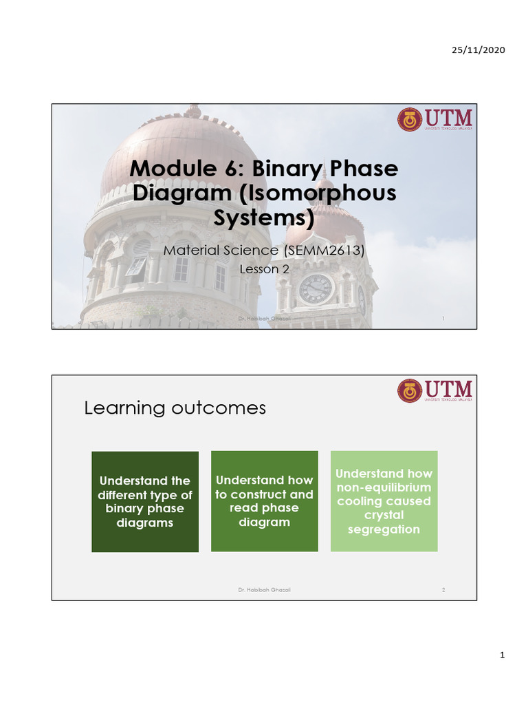 M6L2 (Binary Phase Diagram-Isomorphus System) | PDF | Phase (Matter ...