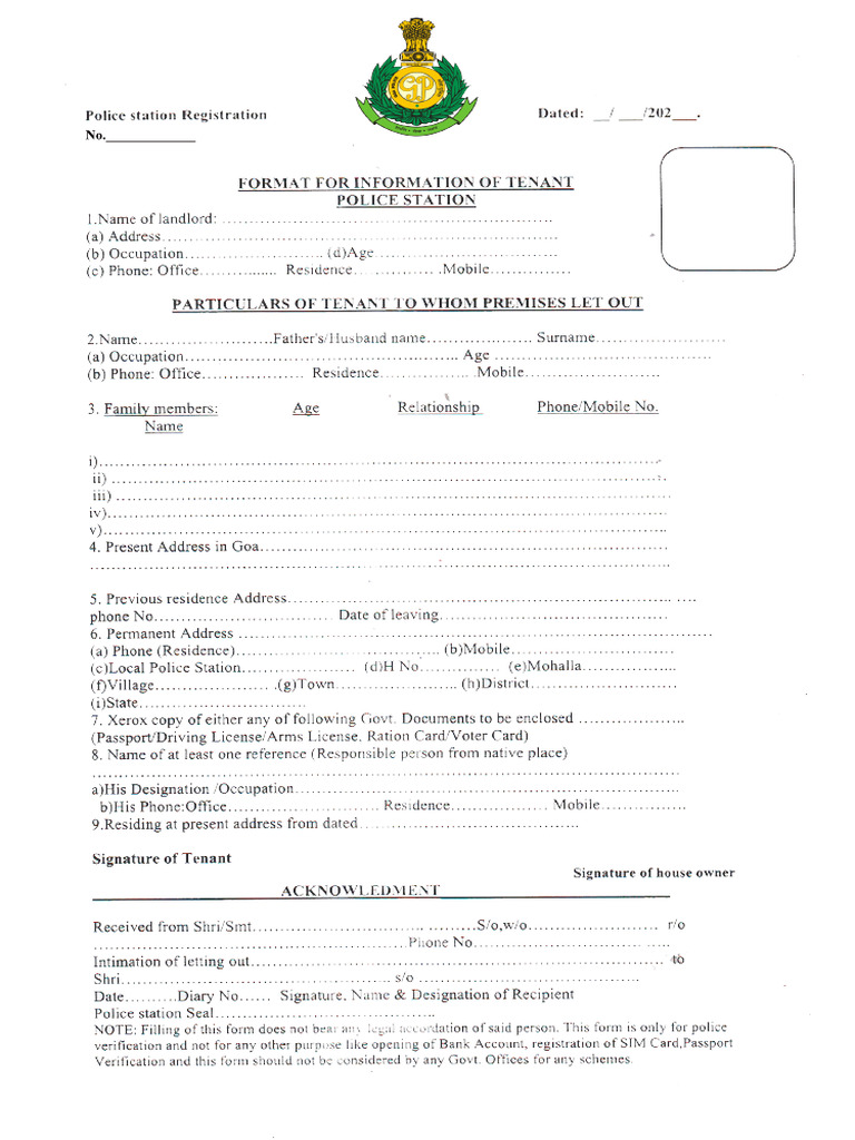 Tenant Verification Form.pdf | PDF