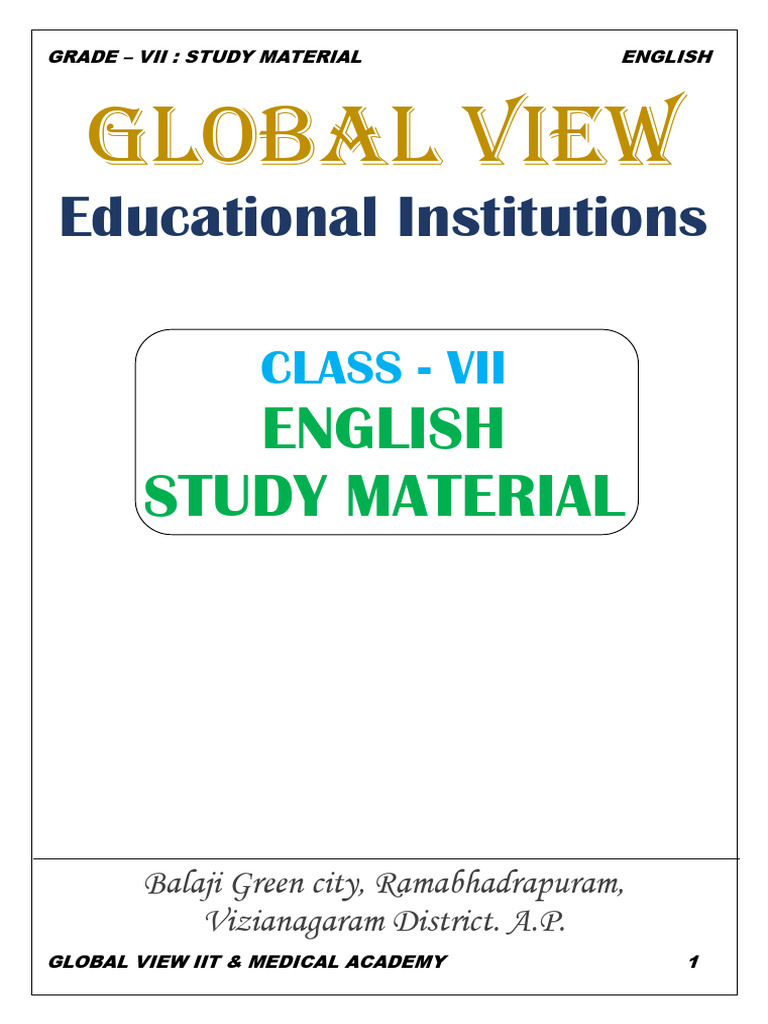 7th English | PDF