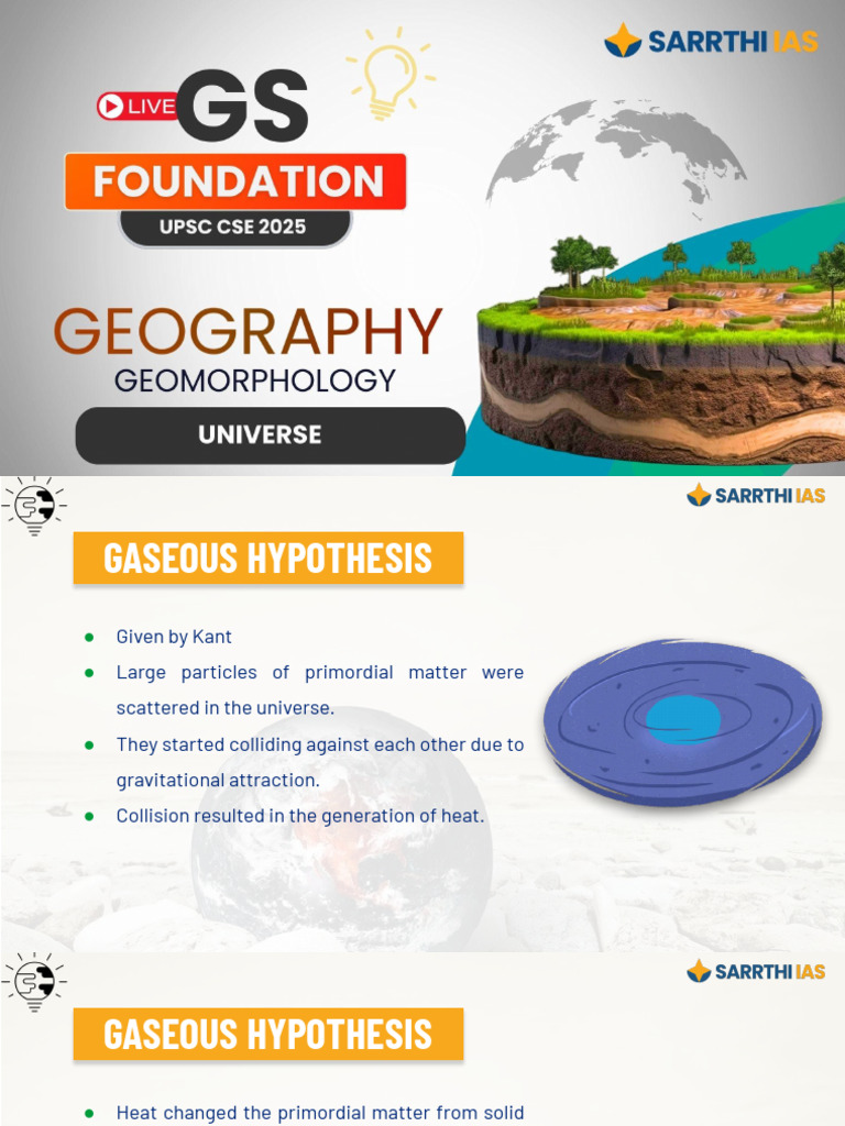 (Geography) L-1 Geomorphology 4th June - Class PDF | PDF