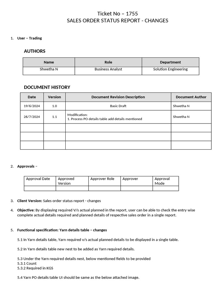 1755 Sales Order Report - Changes | PDF